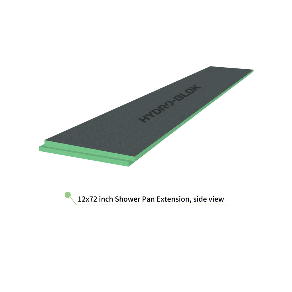 Low Profile Shower Pan Extension 12" x 72" - HYDRO-BLOK