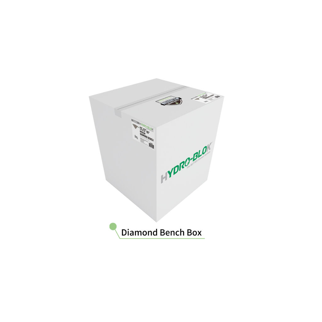 Medium Diamond Bench 17" x 17" x 24" - HYDRO-BLOK