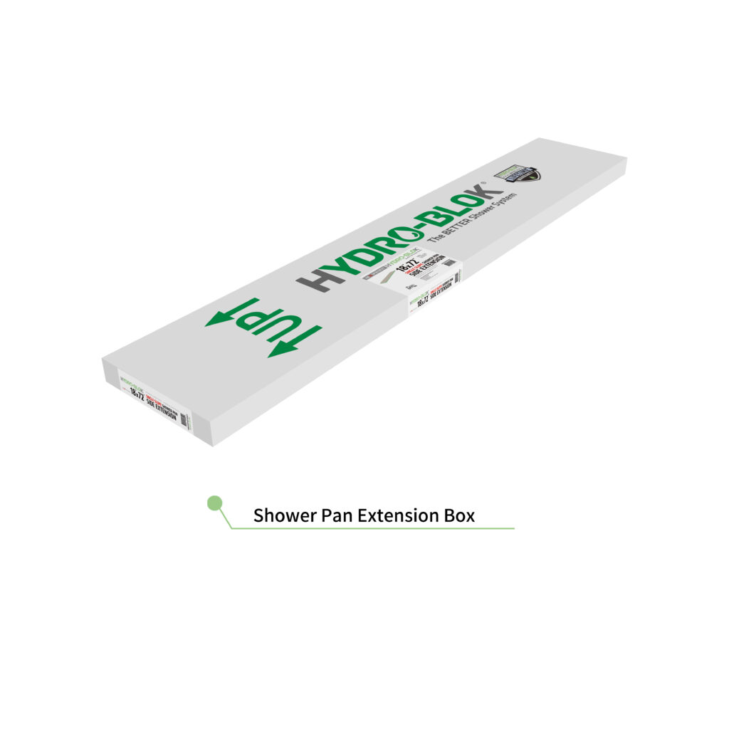 Single Slope Shower Pan Side Extension 18″ x 72″ - HYDRO-BLOK