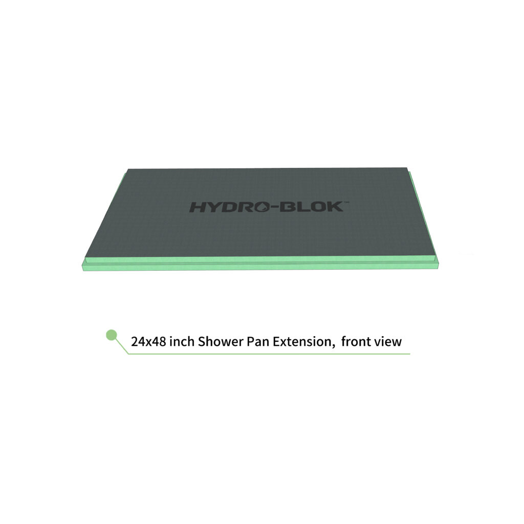 Low Profile Shower Pan Extension 24" x 48" - HYDRO-BLOK