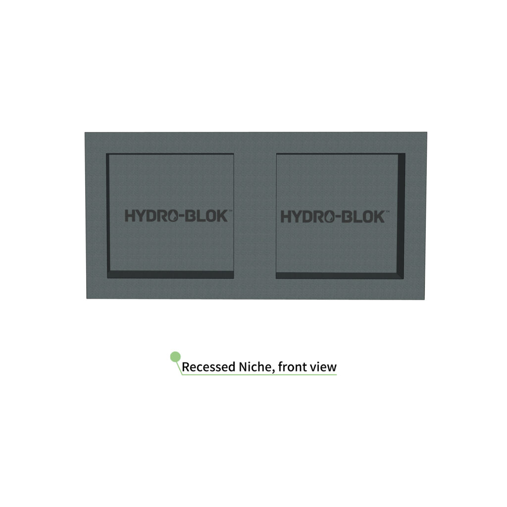 32" x 16" Recessed Double Wide Niche - HYDRO-BLOK