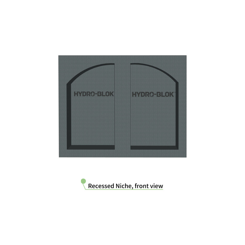 32" x 26" Recessed Double Arch Niche - HYDRO-BLOK