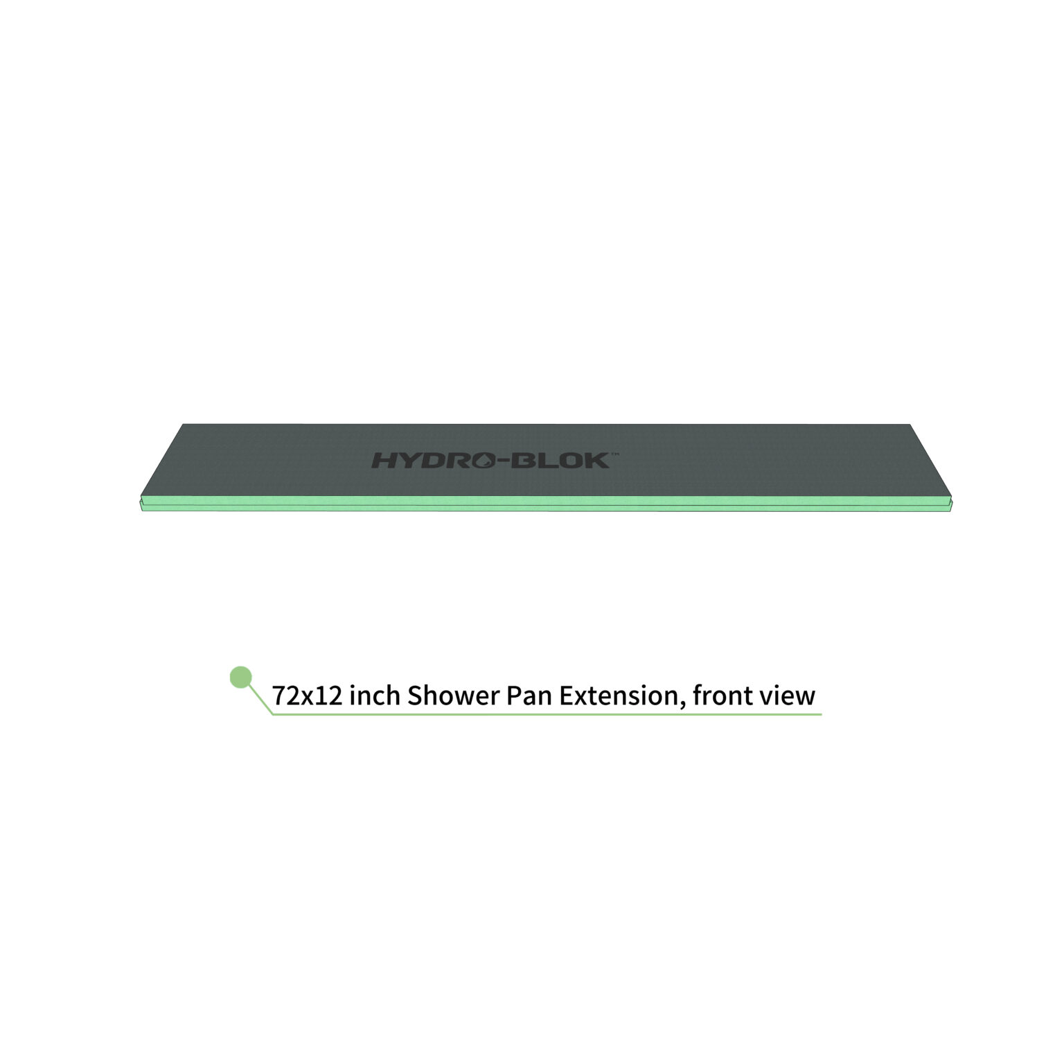 Single Slope Shower Pan Extension 72″ x 12″ - HYDRO-BLOK