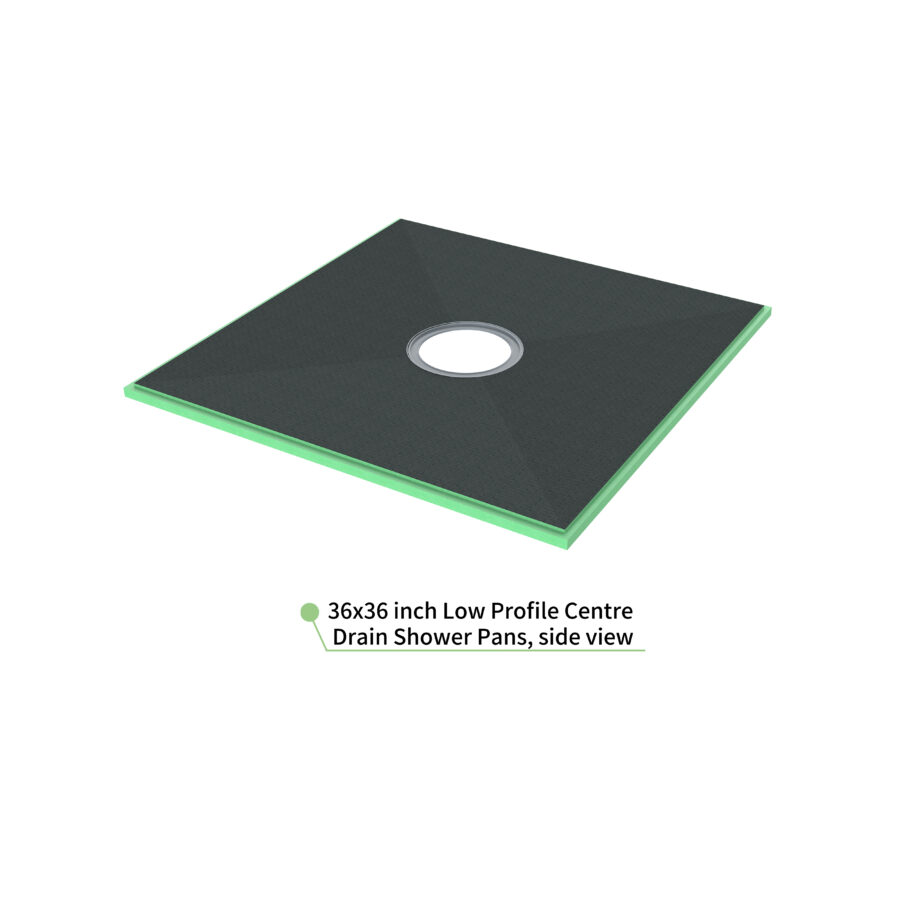 36” x 36” Low Profile Centre Drain Shower Pans - HYDRO-BLOK