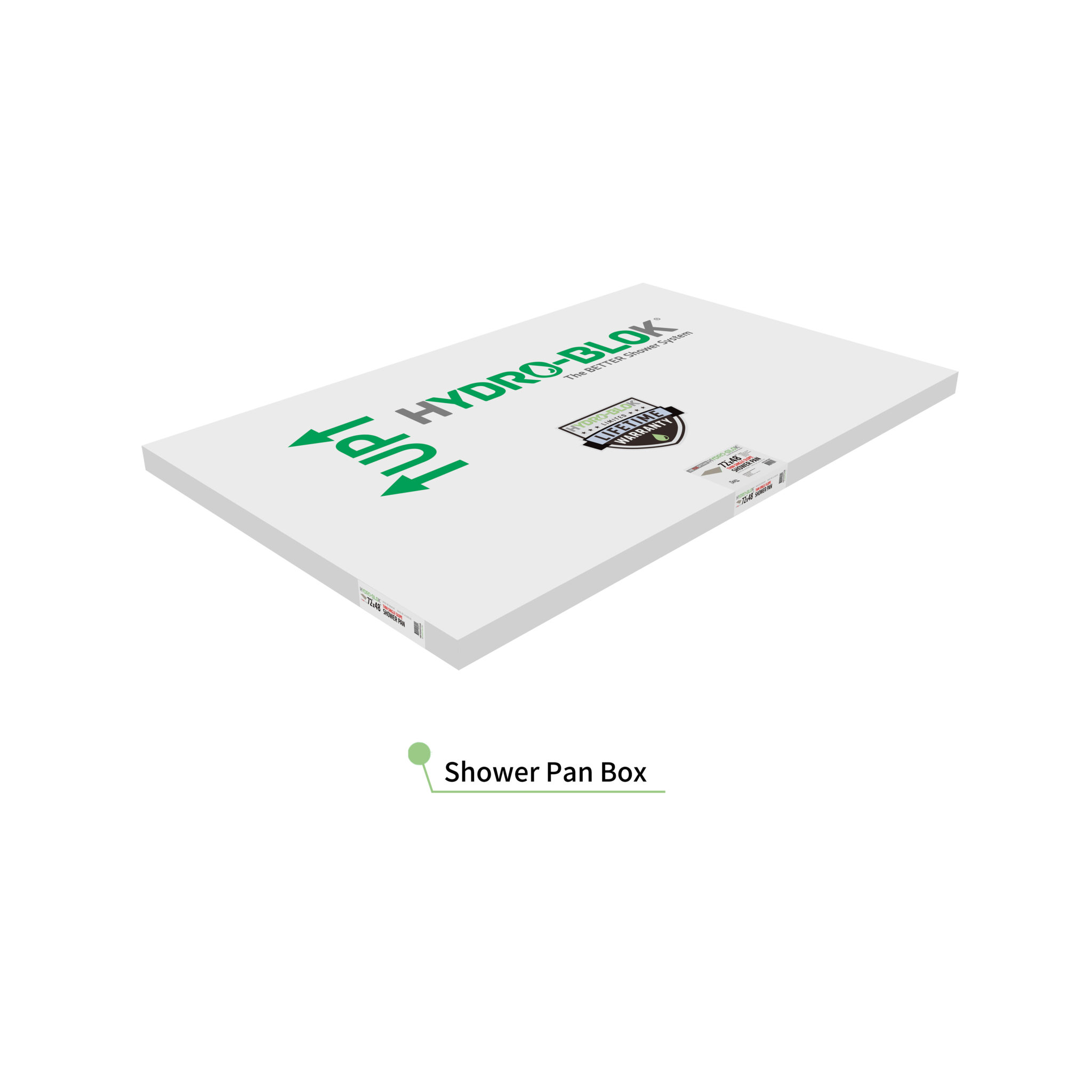 72" x 48" THIN Single Slope Shower Pans - HYDRO-BLOK
